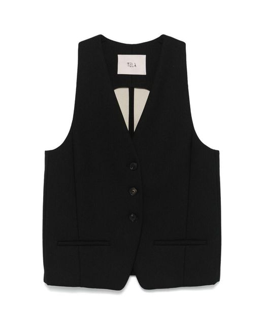Tela Waistcoats in Black | Lyst