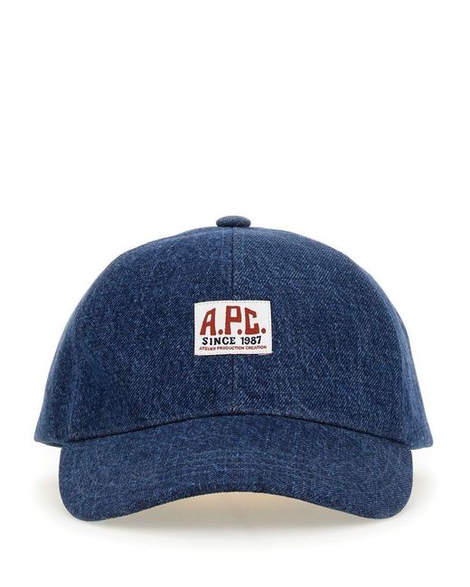 A.P.C. "Charlie Carpenter" Baseball Hat in Blue for Men | Lyst UK