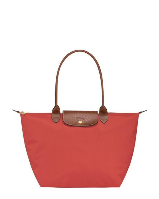 Longchamp Le Pliage Large Bag in Red | Lyst