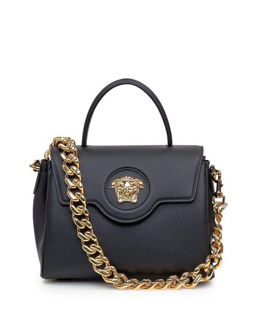 Versace Handbags in Black | Lyst