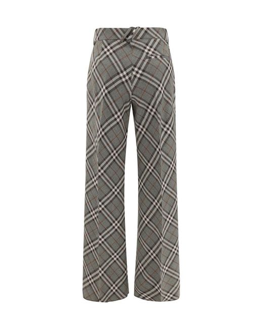 Burberry Pants in Gray | Lyst