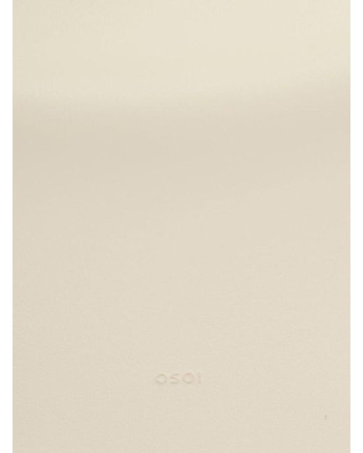 OSOI 'Mini Toni' Hobo Handbag With Engraved Logo in Natural | Lyst UK
