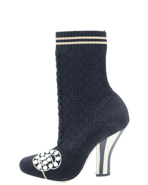 Fendi Booties in Blue | Lyst