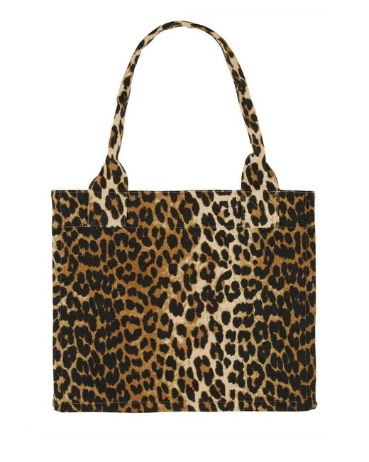 Ganni Leopard Print Tote Bag | Lyst UK