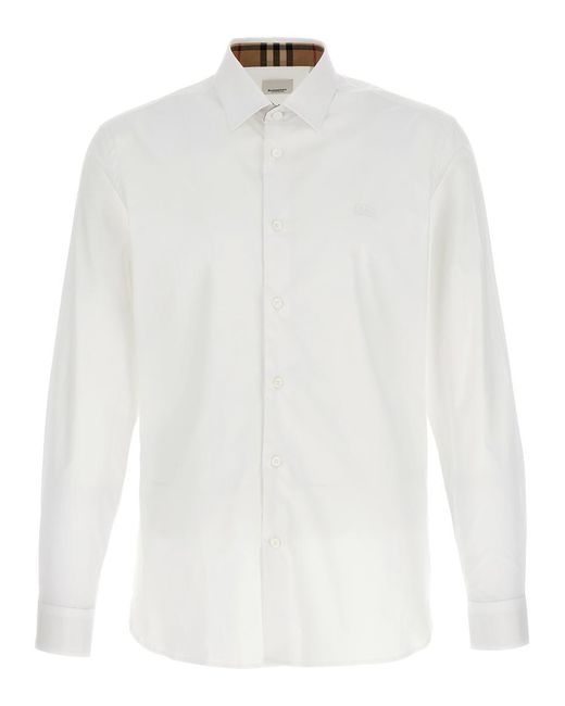 Burberry Shirts In White For Men Lyst
