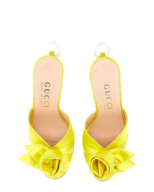 Gucci Heels in Yellow | Lyst
