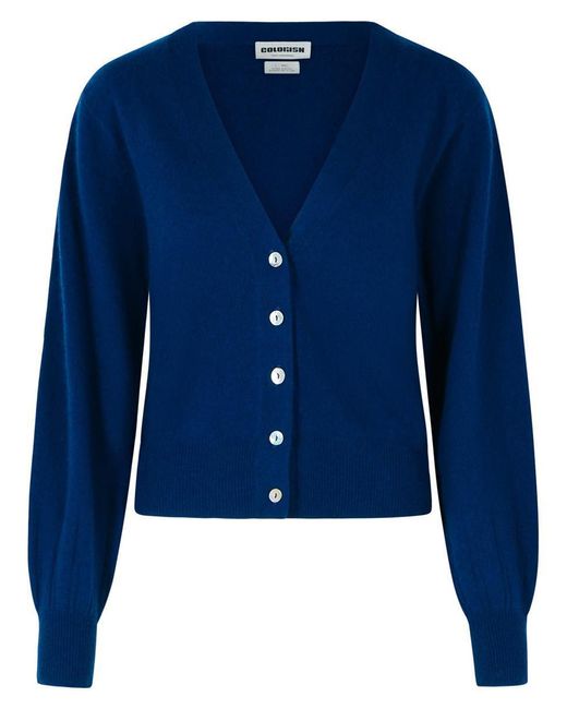 Colorush 'Jessie' Cashmere Cardigan in Blue | Lyst