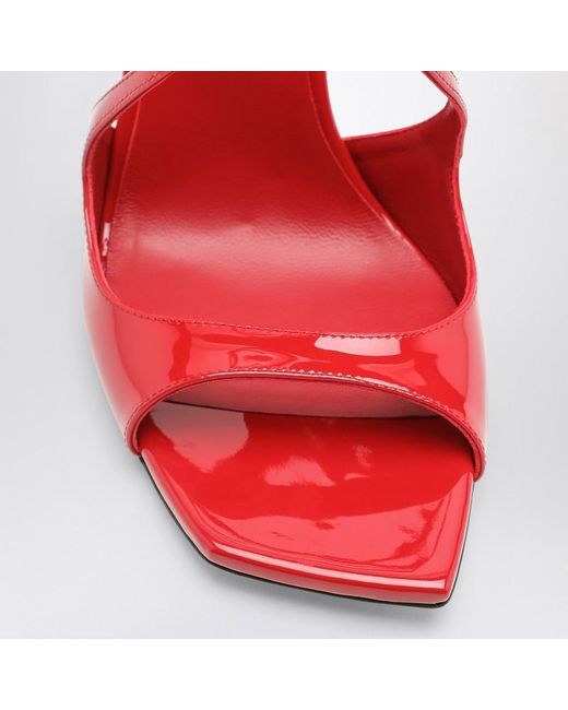 Jimmy Choo Patent Leather Azia 95 Heeled Sandals in Red | Lyst