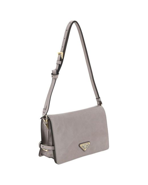 Prada Shoulderbags in Gray | Lyst