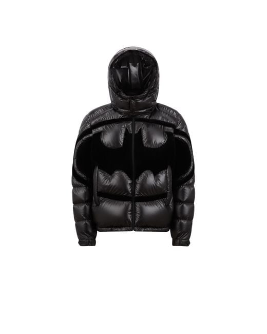 Moncler Solander Batman Hooded Short Down Jacket in Black for Men | Lyst
