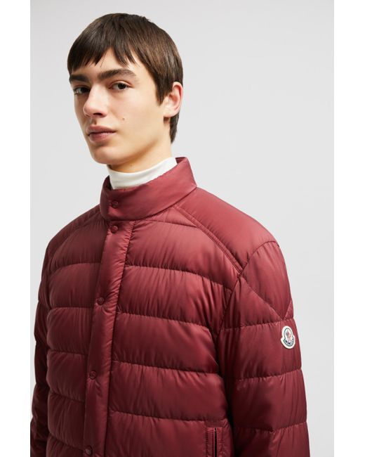 Moncler Selves Short Down Jacket in Red for Men | Lyst