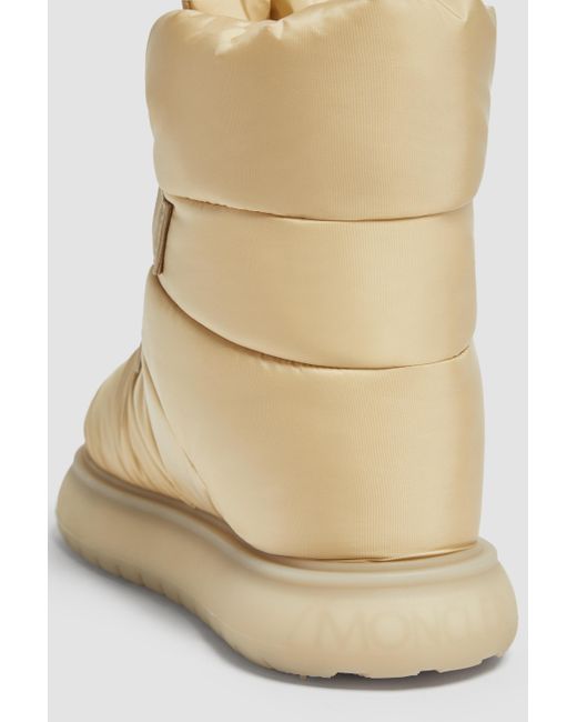 Moncler Gaia Pull Padded Ankle Boots in Natural | Lyst