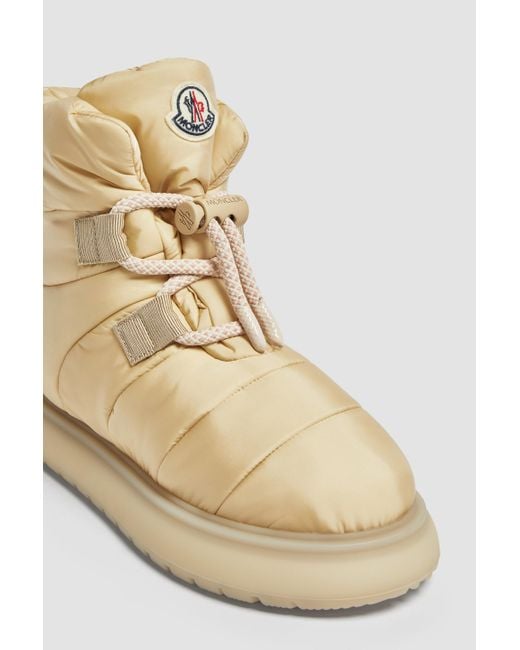 Moncler Gaia Pull Padded Ankle Boots in Natural | Lyst