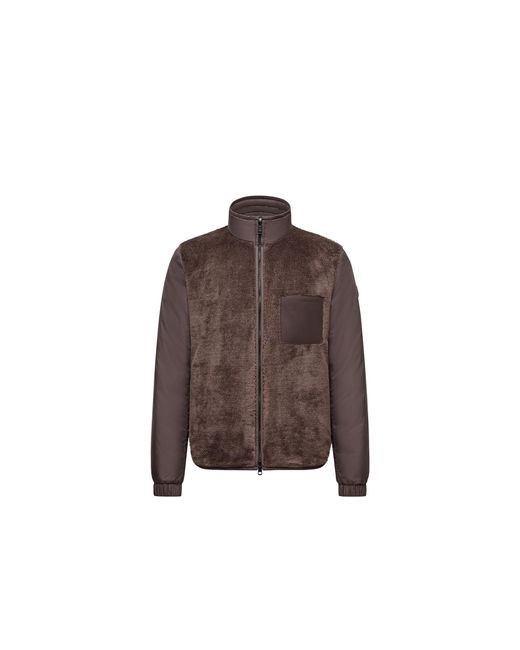 Moncler Livra Reversible Teddy Short Down Jacket in Brown for Men | Lyst UK