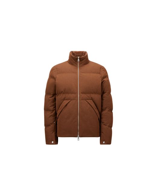 Moncler Bayamo Short Down Jacket in Brown for Men | Lyst