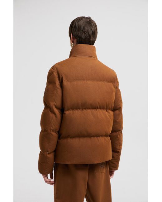 Moncler Bayamo Short Down Jacket in Brown for Men | Lyst