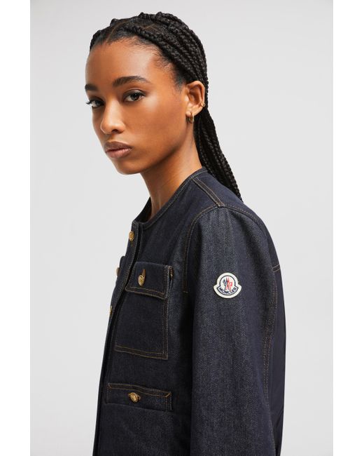 Moncler Tencin Denim Jacket in Blue | Lyst