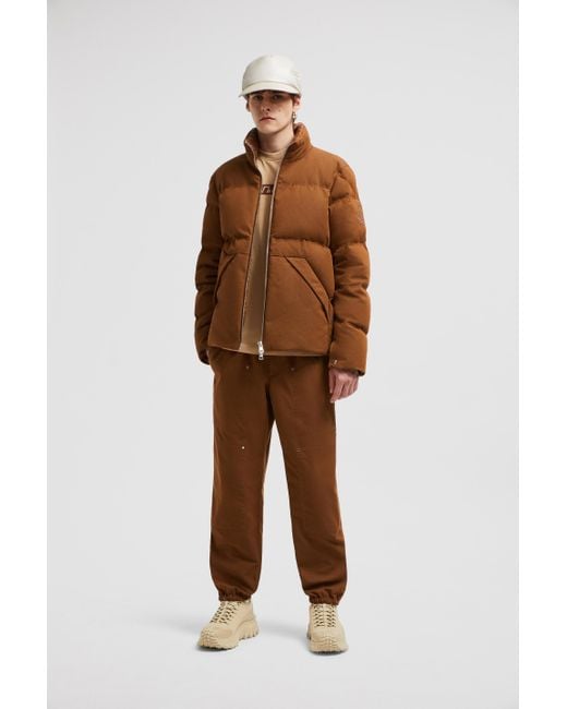 Moncler Bayamo Short Down Jacket in Brown for Men | Lyst