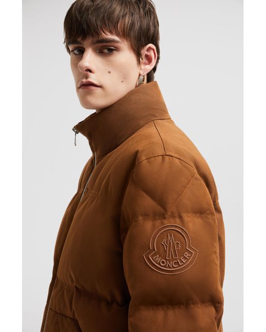 Moncler Bayamo Short Down Jacket in Brown for Men | Lyst