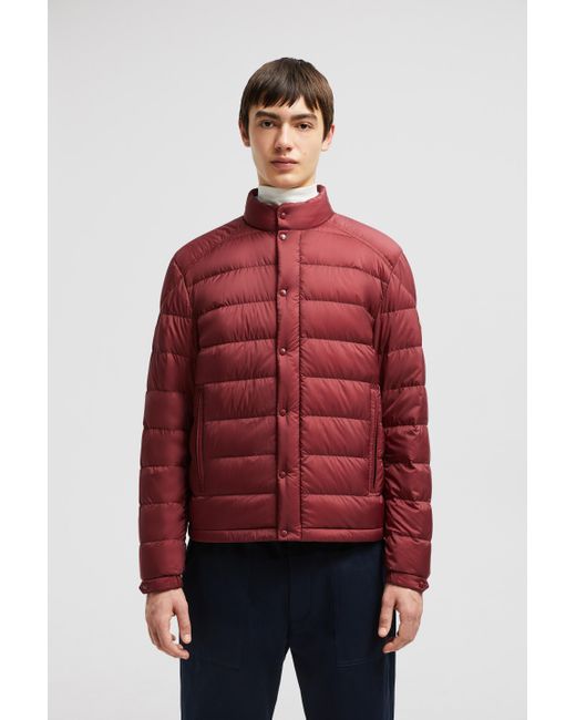 Moncler Selves Short Down Jacket in Red for Men | Lyst