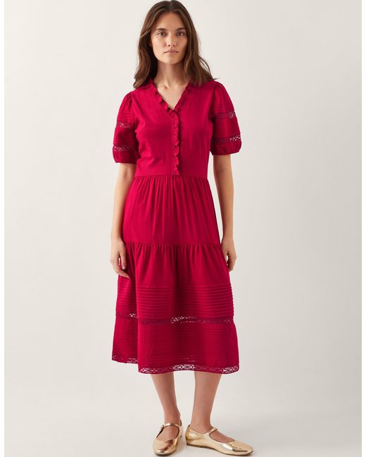 Monsoon Wendy Tiered Midi Dress | Lyst UK