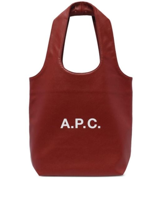 A.P.C. Ninon Small Tote Bags in Red | Lyst UK