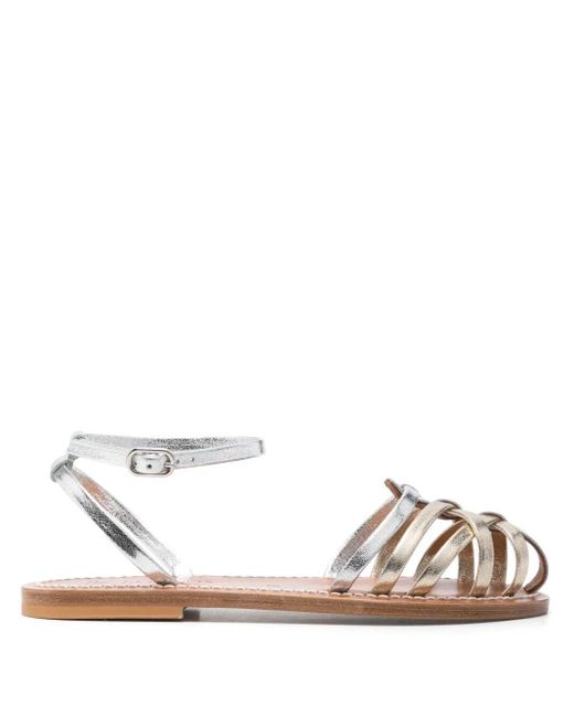 K. Jacques Cyrenia Two-Tone Sandals in White | Lyst