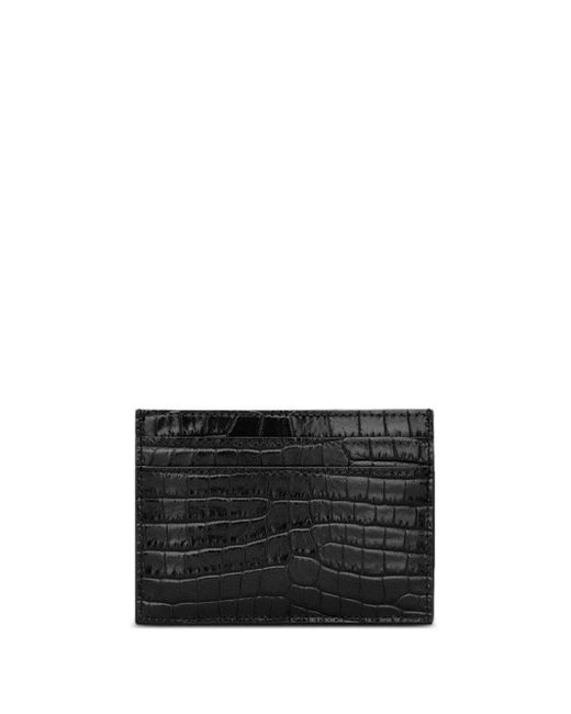 Saint Laurent Cassandre Card Case in Black | Lyst