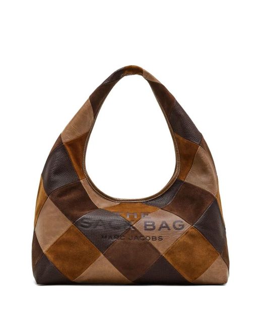 Marc Jacobs The Suede Patchwork Sack Bag in Brown | Lyst UK