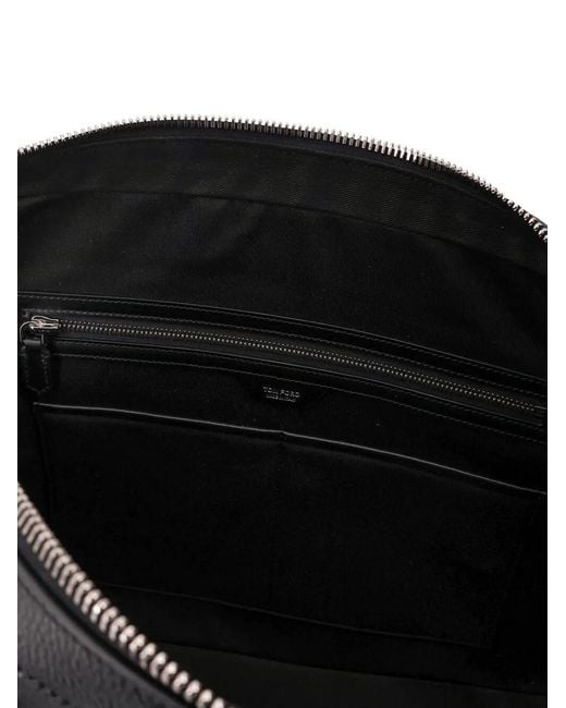 Tom Ford Top Handle Leather Briefcase in Black for Men | Lyst UK