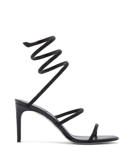 Rene Caovilla Cleo 80 Sandals in White | Lyst UK