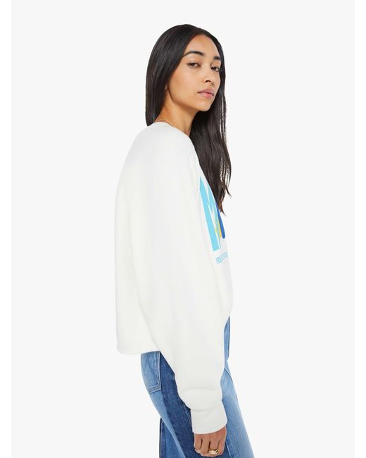 Mother The Boost Crop Cut Off Arts Shirt in Blue | Lyst