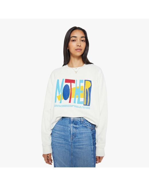 Mother The Boost Crop Cut Off Arts Shirt in Blue | Lyst