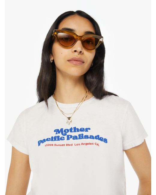 Mother The Boxy Goodie Goodie Pacific Palisades T-Shirt in White | Lyst