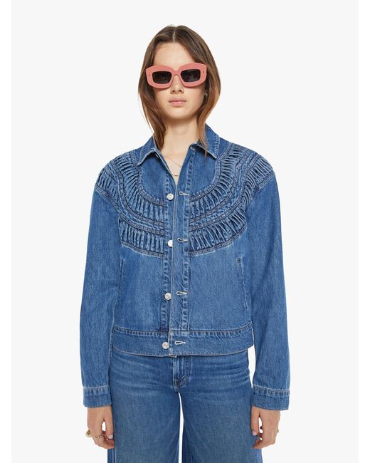 Mother The Loop De Loop Rags To Riches Jacket in Blue | Lyst