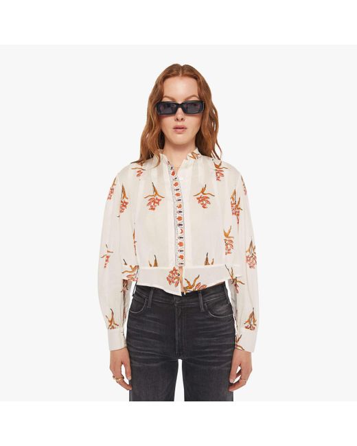 Alix Of Bohemia Ryland Shirt Persimmon Flower in White | Lyst UK