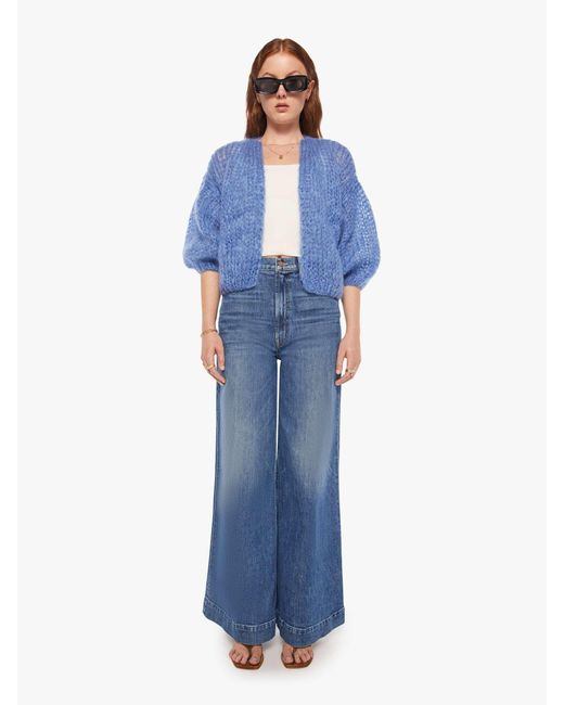 Maiami Mohair Bomber Cardigan Dove Jacket in Blue | Lyst
