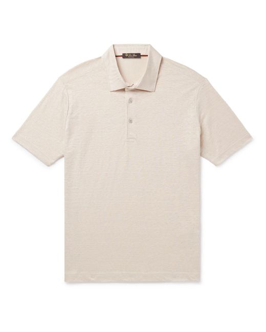 Loro Piana Linen Polo Shirt in White for Men | Lyst