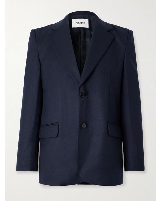 FRAME Wool-twill Suit Jacket in Blue for Men | Lyst UK