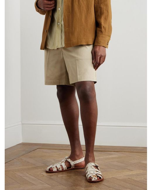 Grenson Quincy Cow-print Calf Hair Fisherman Sandals in Natural for Men ...