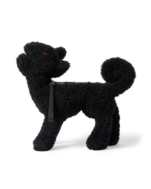 Simone Rocha Creature Crystal-Embellished Faux Shearling Pouch in Black ...