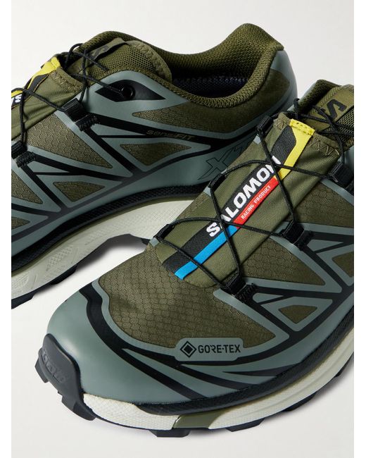 Salomon Xt-6 Rubber-trimmed Gore-tex Mesh Sneakers in Green for Men ...