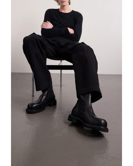 Rick Owens Beatle Gabe Leather Chelsea Boots in Black for Men | Lyst UK