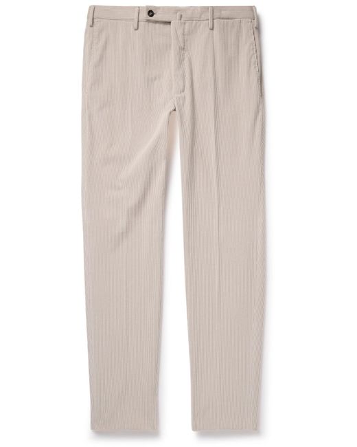 Incotex Venezia 1951 Tapered Cotton And Cashmere-blend Corduroy Trousers in Natural for Men | Lyst