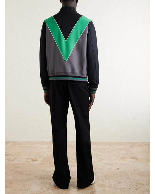 Valentino Garavani Logo-appliquéd Jersey Track Jacket in Black for Men ...