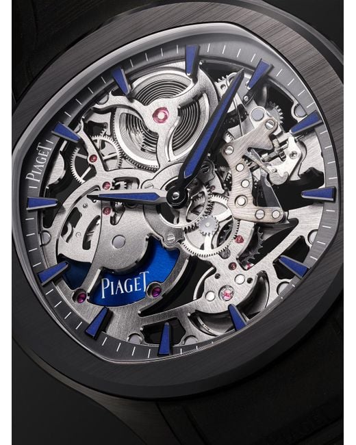 Piaget Polo Skeleton Automatic 42mm Ceramic And Titanium Watch in Black ...