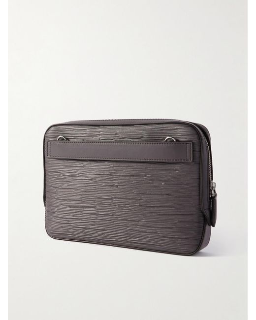 Montblanc Meisterstück 4810 Mini Textured-Leather Messenger Bag in Grey ...