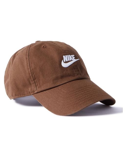 Nike Futura Logo-embroidered Twill Baseball Cap in Brown for Men | Lyst