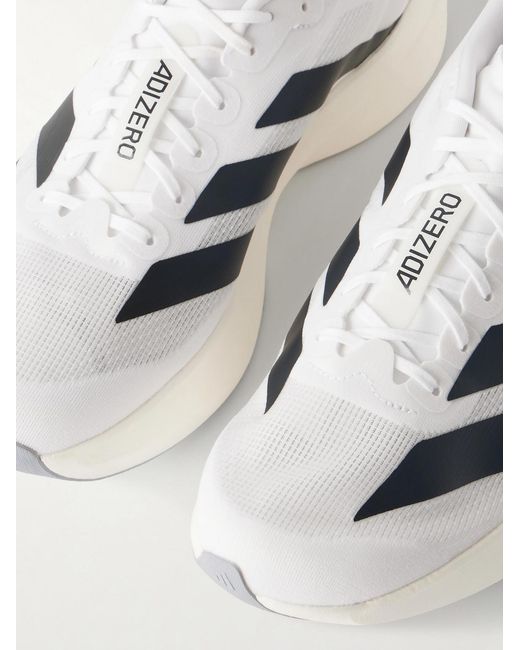 adidas Originals Adizero Evo Sl Striped Mesh Running Sneakers in White ...