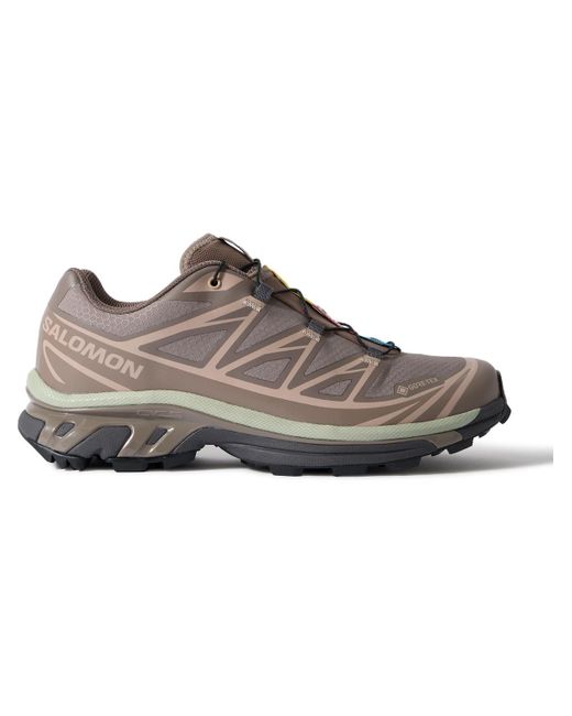 Salomon Xt-6 Rubber-trimmed Gore-tex Mesh Sneakers in Brown for Men | Lyst